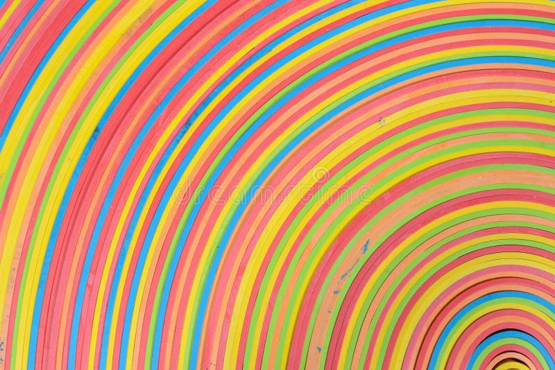 Rubber Strips Rainbow Pattern Lower Corner Center Stock Photo - Image ...