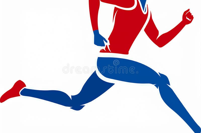 Vibrant Runner in Red, White, and Blue Capturing the Essence of ...