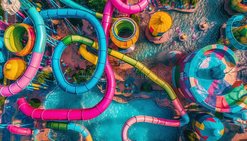 Vibrant S Slide Down Inflatable Pool Tube Generated by AI Stock ...