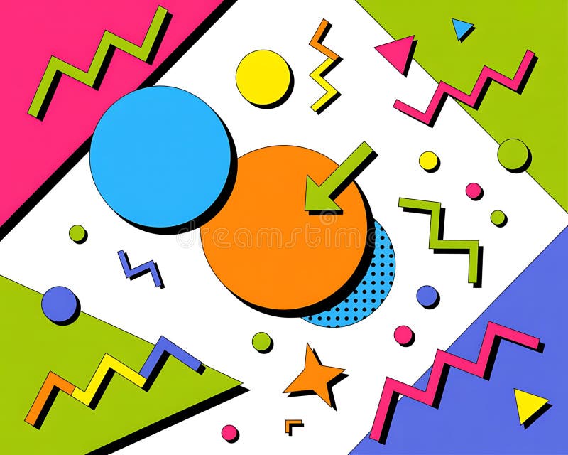 Shapes Circles Triangles Zigzags Stock Illustrations – 512 Shapes ...