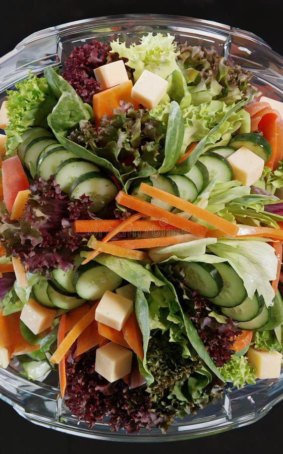A Vibrant Salad Features an Assortment of Fresh Vegetables Stock ...
