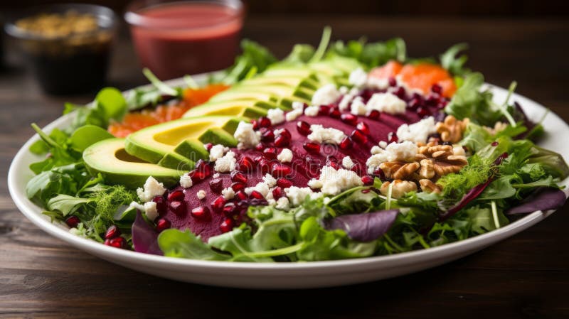 A Vibrant Salad with a Mix of Textures and Colors Stock Photo - Image ...
