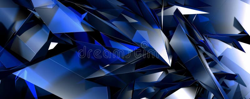 A Vibrant Sapphire Background with Sharp, Angular Lines and Shapes in ...