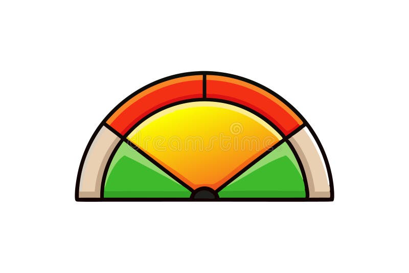 Vibrant Satisfaction Indicator with Happy Face and Color Coded Sections ...