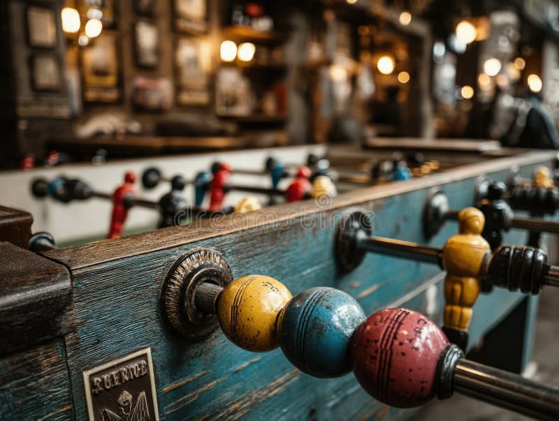 A Vibrant Scene of a Foosball Table in Action Stock Image - Image of ...