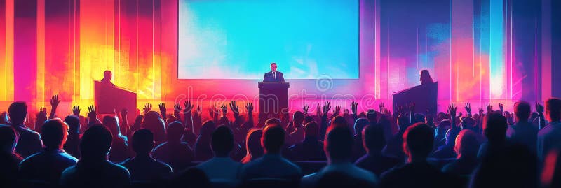 A Vibrant Scene of a University Lecture, Students and Professor ...