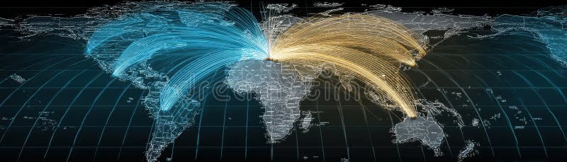 A Vibrant Schematic Diagram Featuring a Complex Network of Intersecting ...