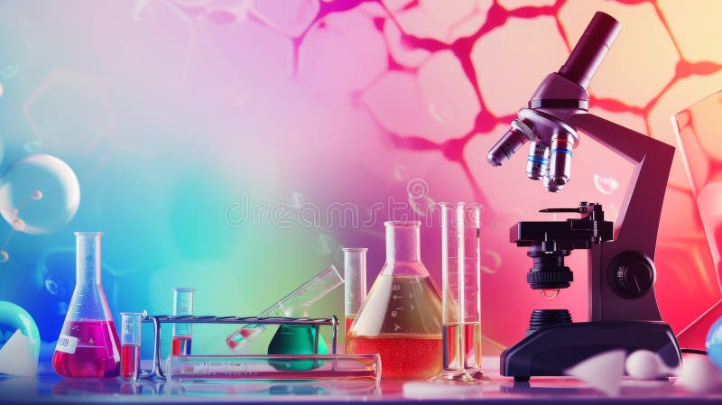 Vibrant Science Research Setup Stock Photo - Image of science, beakers ...