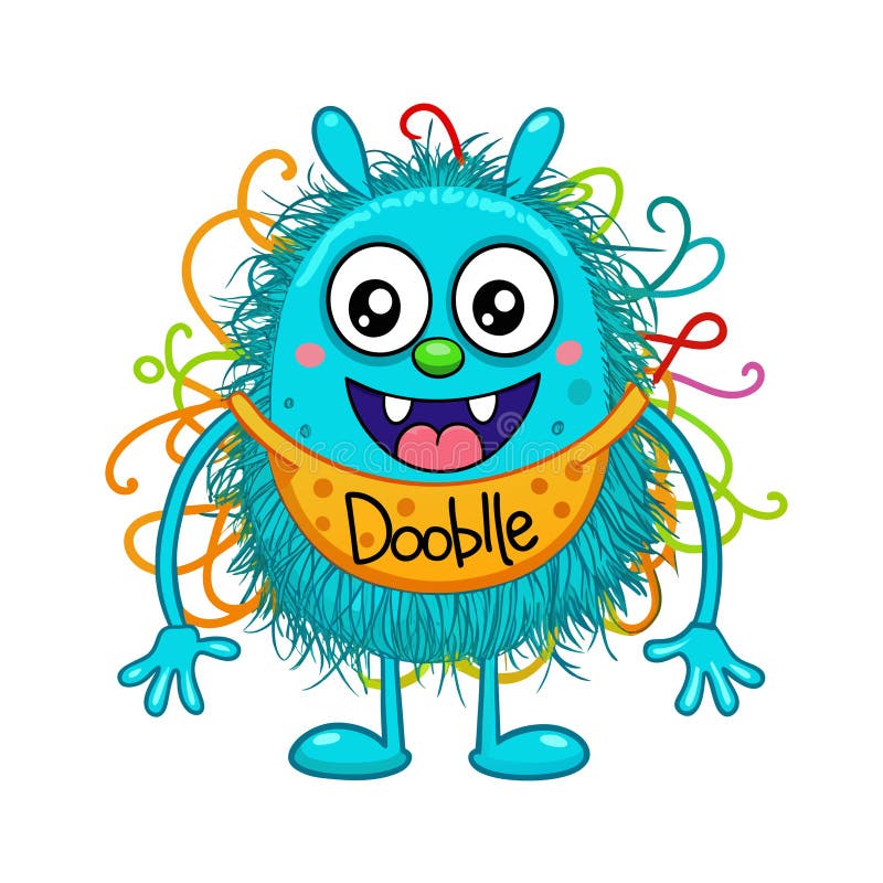 Vibrant Scribble Monster Character Illustration Stock Vector ...