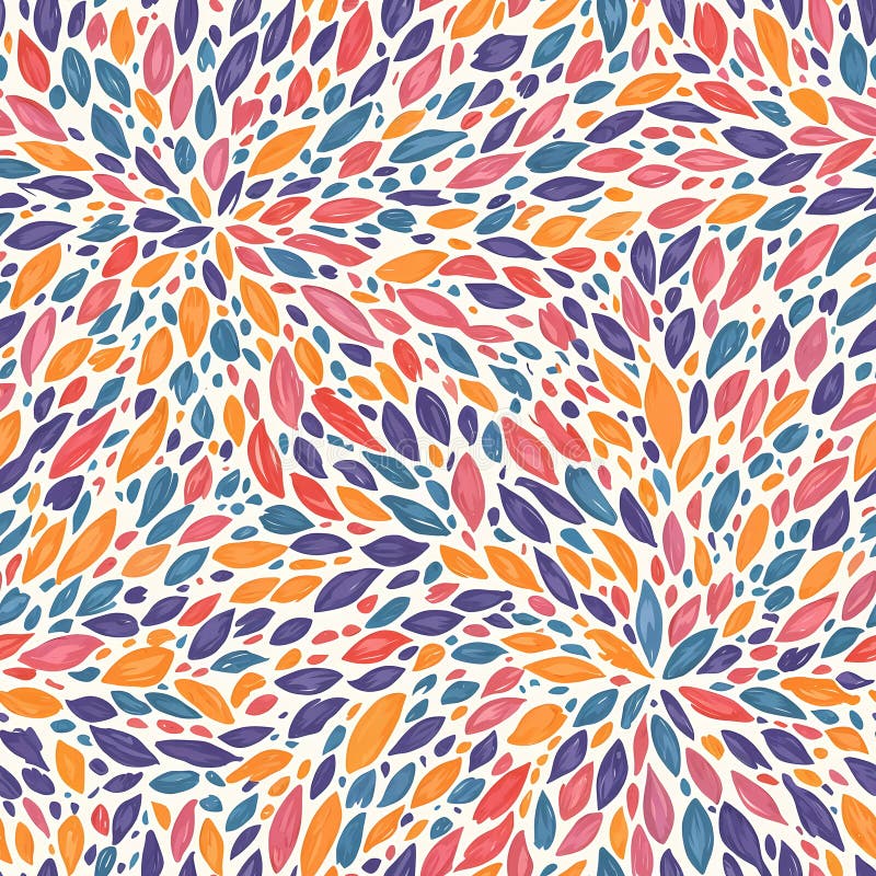 Colorful Abstract Petal Burst Seamless Pattern Design Texture ...