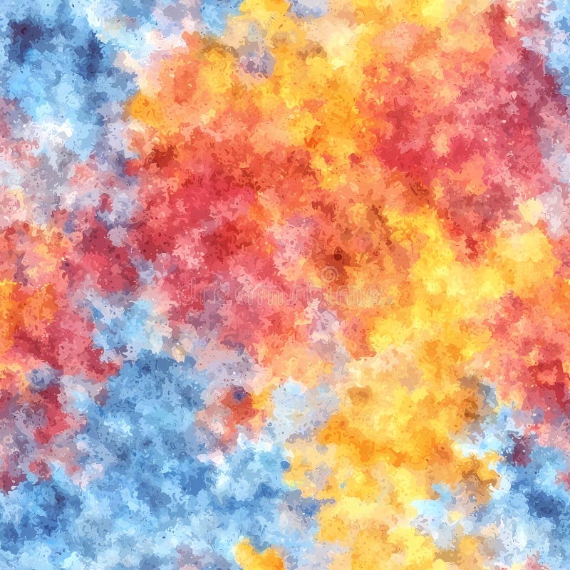 Abstract Tie Dye Texture Colorful Swirls Warm Hues Seamless Pattern AI ...