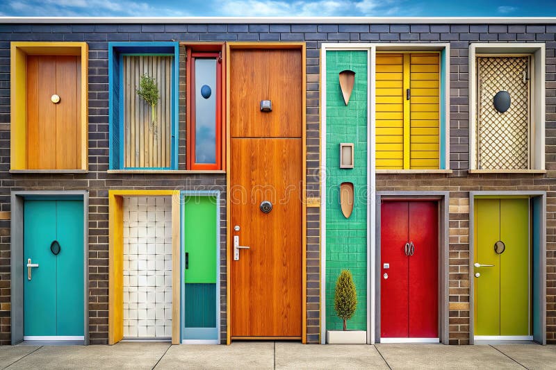 A Vibrant Selection of MidCentury Modern Doors Bold Colors and Fun ...