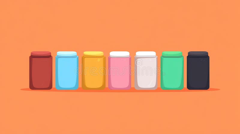 A Vibrant Series of Rectangular Blocks Lined Against a Bright Orange ...