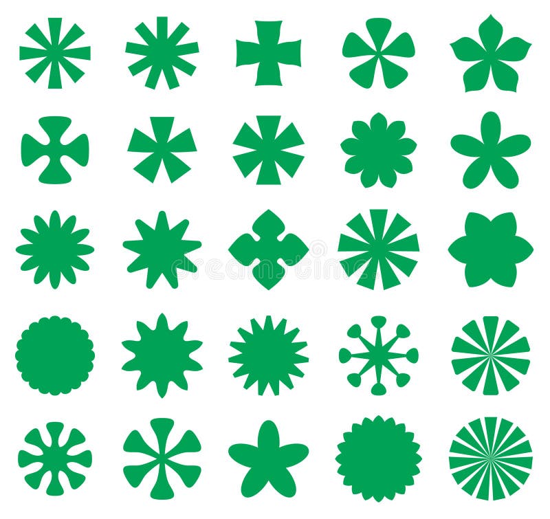 Green Geometric Patterns Collection Stock Vector - Illustration of ...