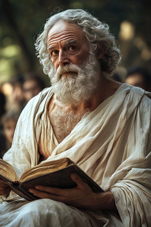 Homer Passionately Shares the Iliad with an Attentive Audience in a ...