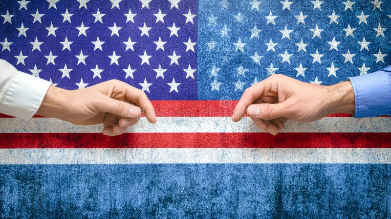 In a Vibrant Setting, Two Hands Engage in the Act of Voting ...