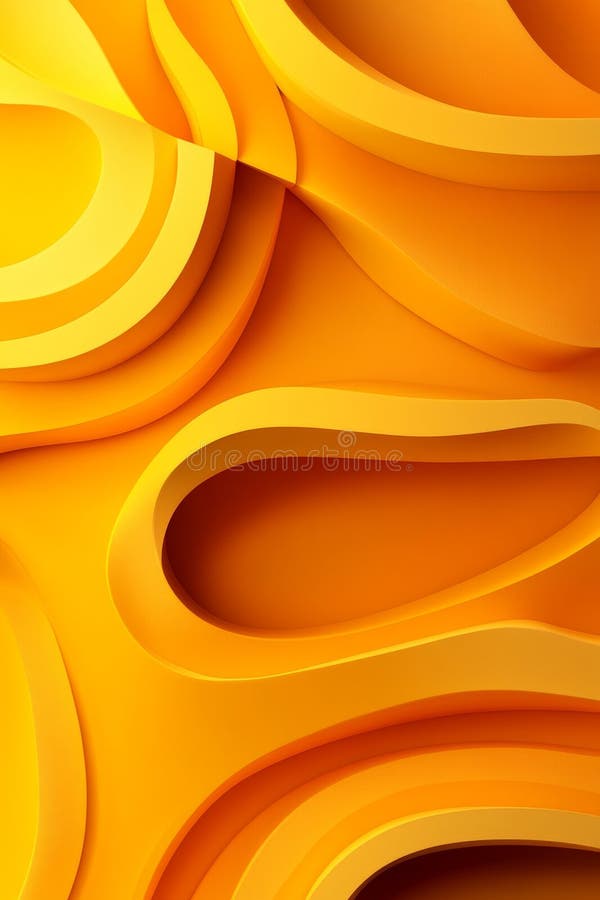 Vibrant Shades of Orange Form a Layered Texture with Smooth Curves ...