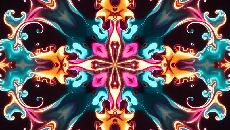 Vibrant Shapes Forming an Abstract Symmetrical Design Stock Photo ...