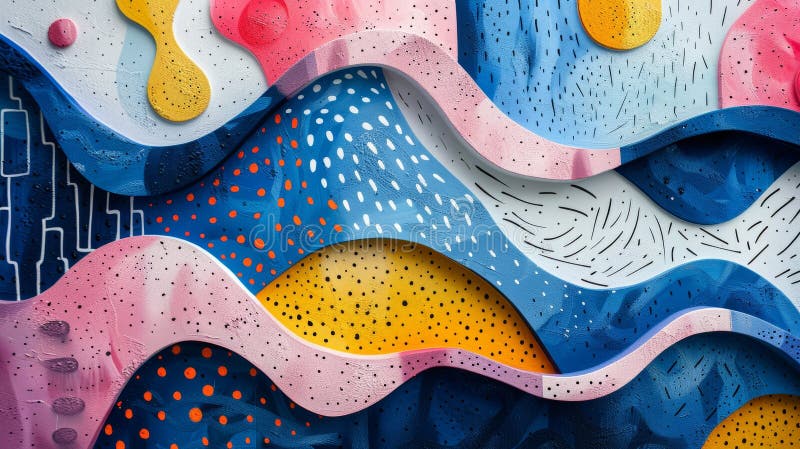 Vibrant Shapes on White Background for Playful Designs Generative AI ...