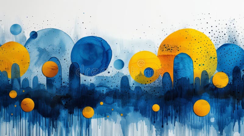 Vibrant Shapes on White Background for Playful Designs Generative AI ...