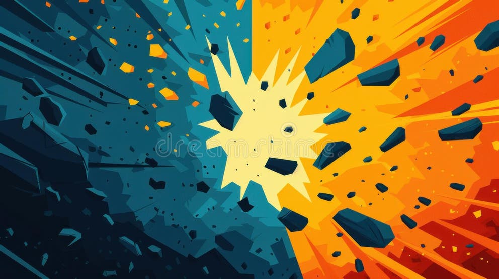 Vibrant Shatter Effect Creates an Explosive Background, Blending ...