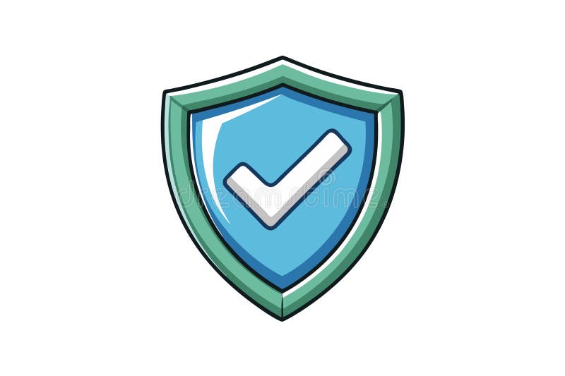 Vibrant Shield Design Featuring a Bold Check Mark, Conveying Assurance ...