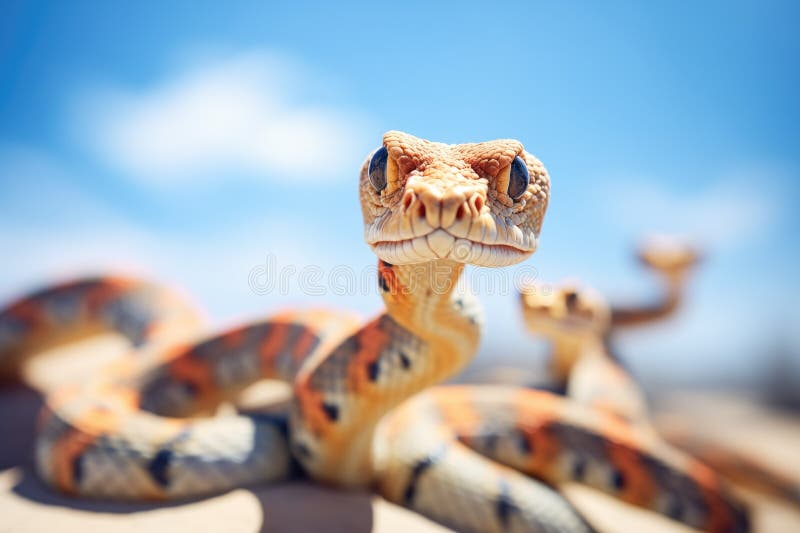 Vibrant Shot of Rattlesnakes Rattle in Motion Stock Image - Image of ...