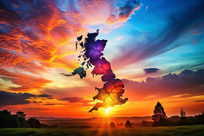 A Vibrant Silhouette Map of England Exploring Regions Counties and ...