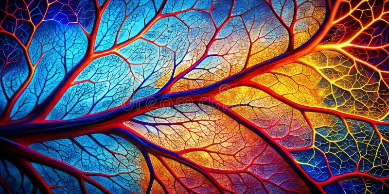 Colorful Human Vein CrossSection a Detailed Silhouette for Scientific ...