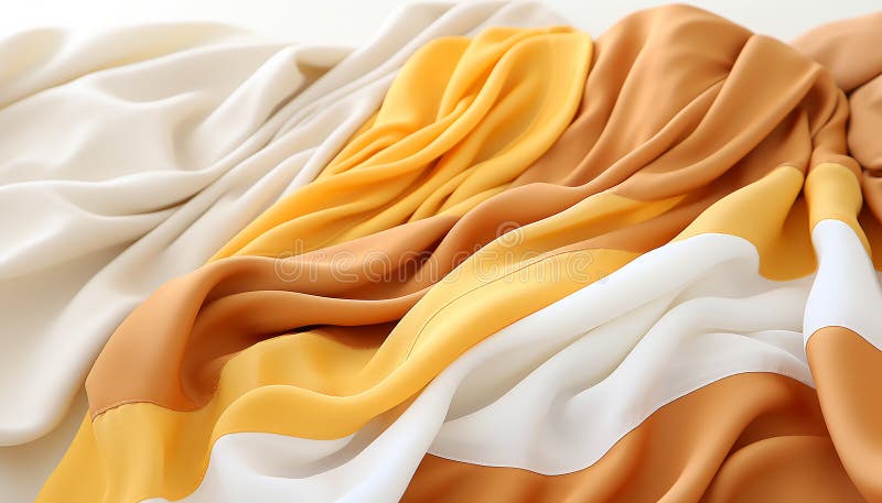 Vibrant Silk Clothing in Abstract Wave Pattern, Elegance and Softness ...