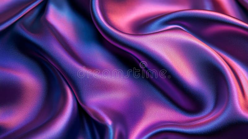 Vibrant Silk Fabric in Gradient Hues, Close-up Texture. Elegant Textile ...