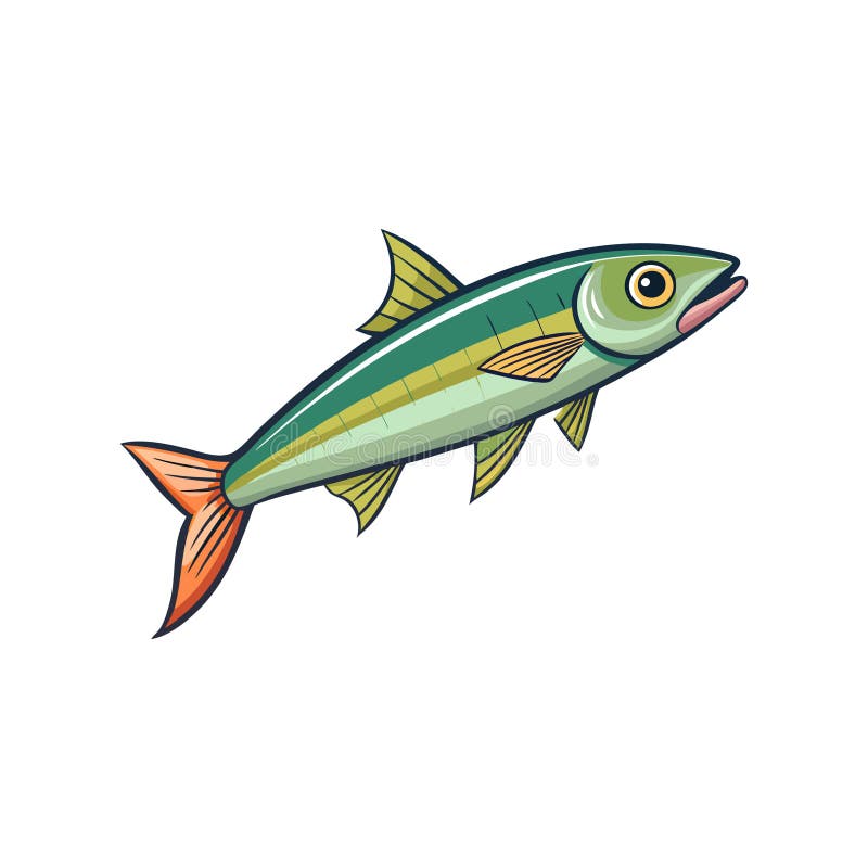 Vibrant Smelt Fish Artwork Showcasing Natural Features Stock Image ...