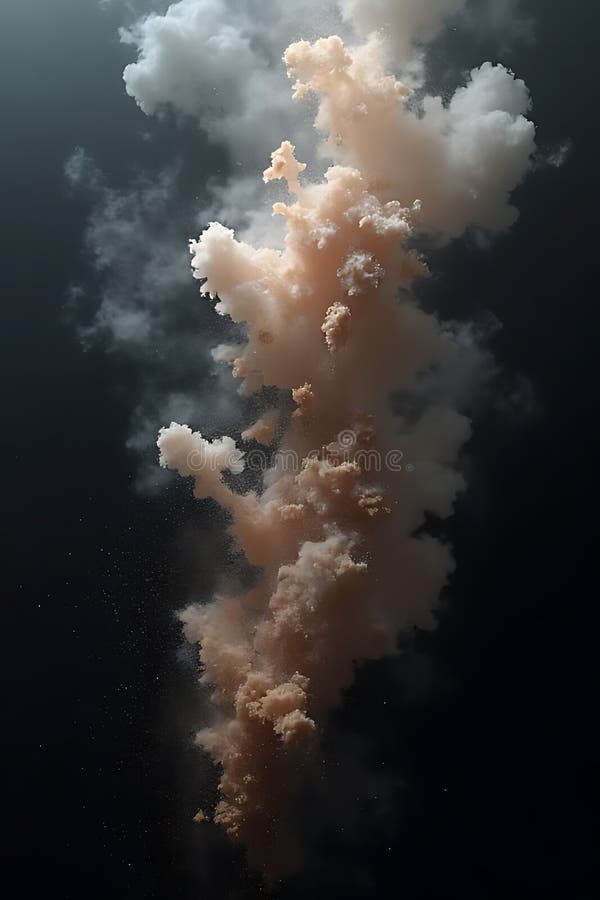 Vibrant Smoke Eruption Abstract Setting Visual Art Ethereal Atmosphere ...