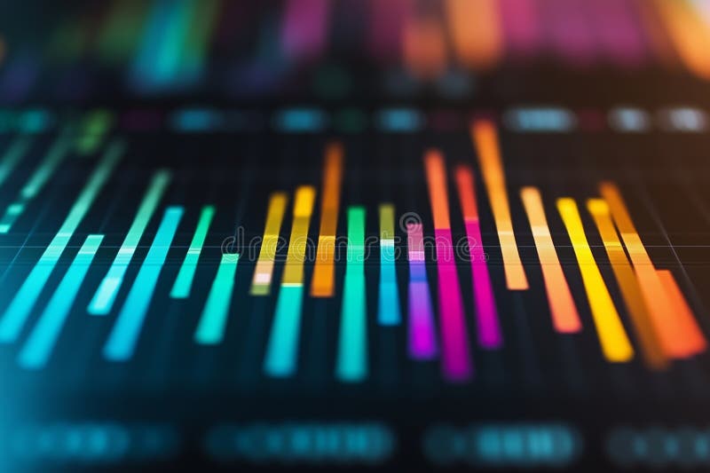 Colorful Sound Wave Display Illustrating Audio Analysis on a Digital ...