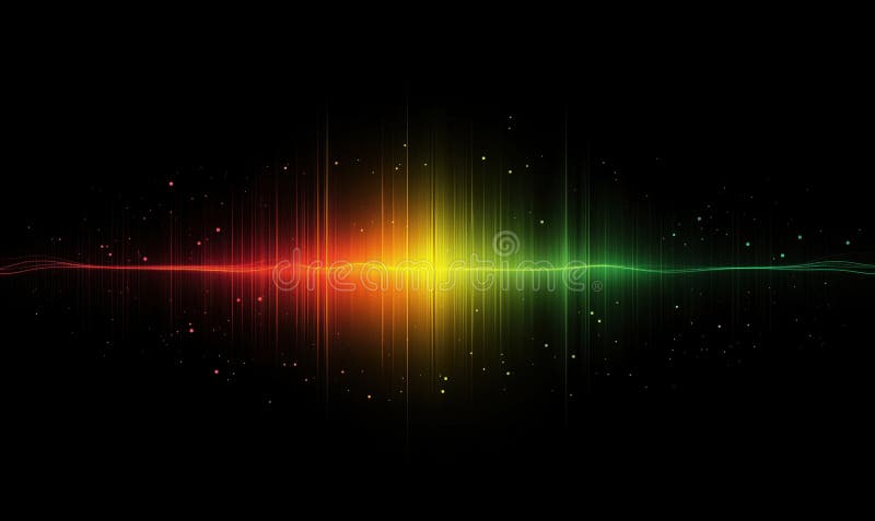 Vibrant Sound Wave Visualization Gradient Colors Light Effects Stock ...