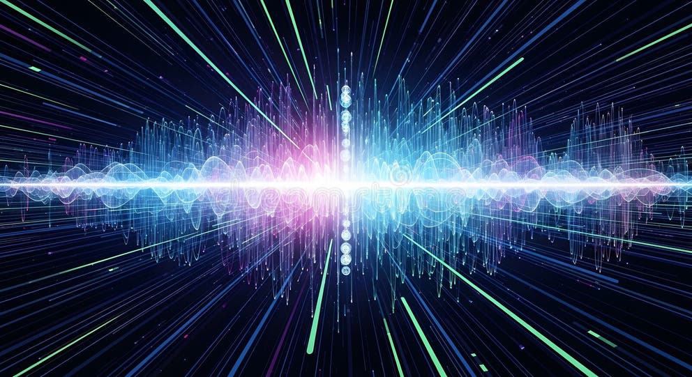 Vibrant Sound Wave Visualization with Streaming Data and Light Effects ...