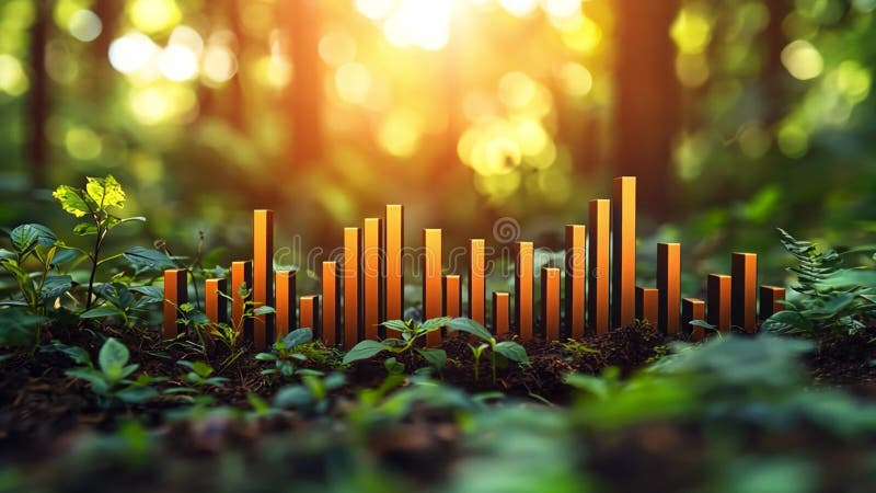 Vibrant Sound Wave Visualization in Sunlight Filters through Lush ...