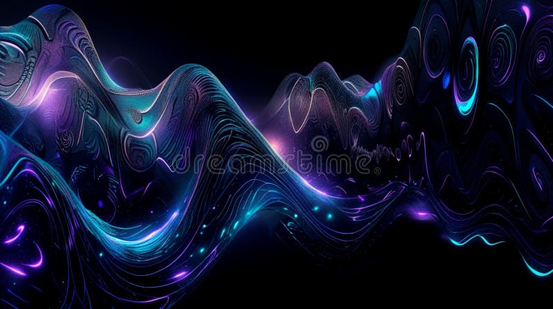 Vibrant Sound Wave Visualization Stock Photo - Image of wave ...