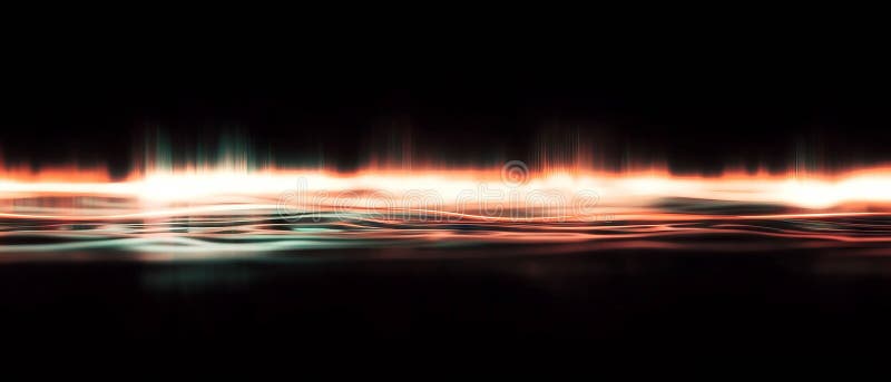 Abstract Sound Wave Patterns with Dynamic Light Trails and Visual ...