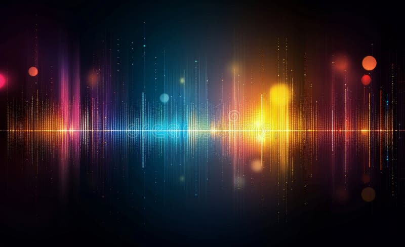 Vibrant Sound Waves Visualized in Dynamic Colors and Lights at Night ...