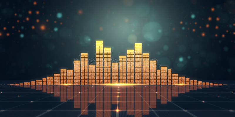 Colorful Soundwave Visualization with Glowing Effects in Digital Space ...