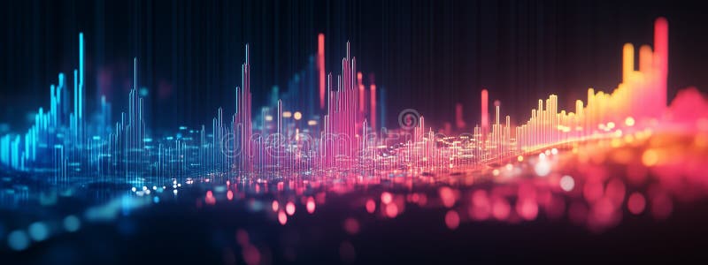 Abstract Digital Graphics Colorful Soundwave Visualization Stock Photos ...