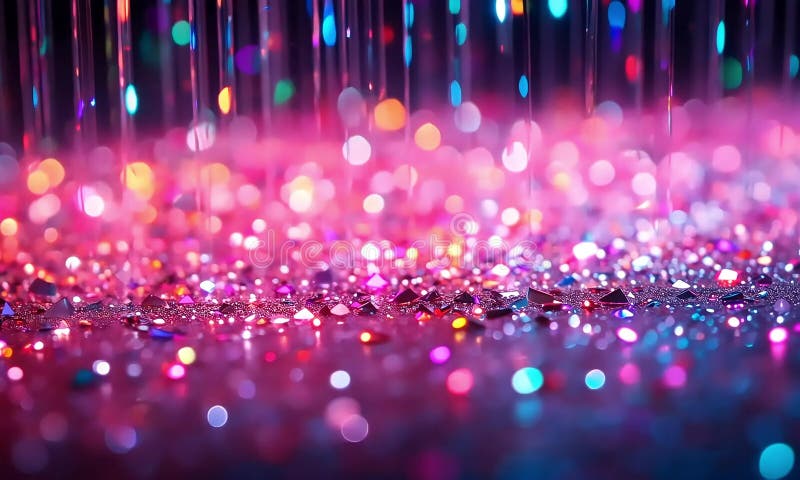 Vibrant, Sparkling, Glittering Lights Cascading Down Stock Footage ...