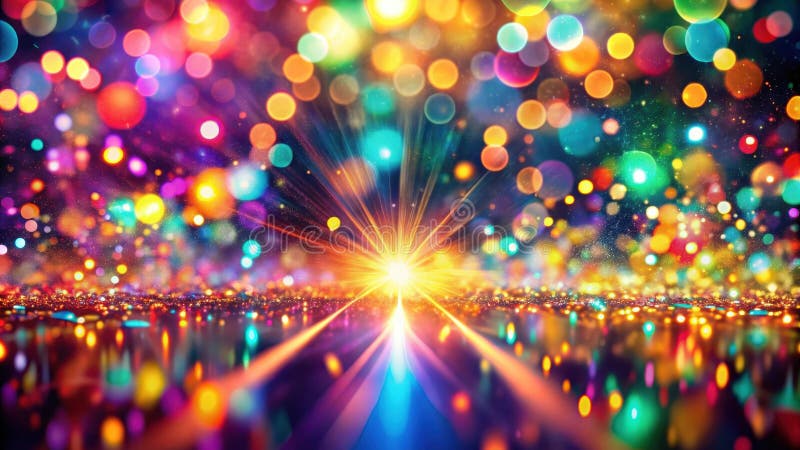 Vibrant Sparkling Lightscape with Glowing Rays and Shimmering Glitter ...