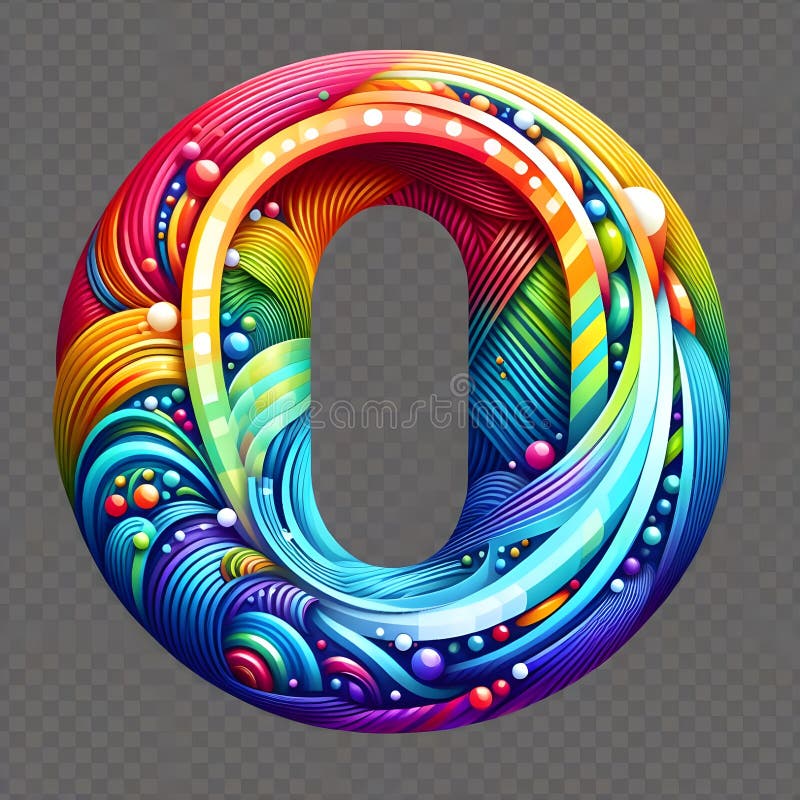 Vibrant Spectrum of Colors Forming a 3D Letter G on Transparent ...