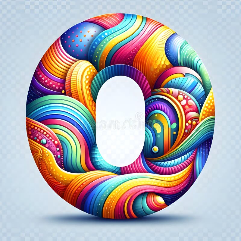 Vibrant Spectrum of Colors Forming a 3D Letter G on Transparent ...