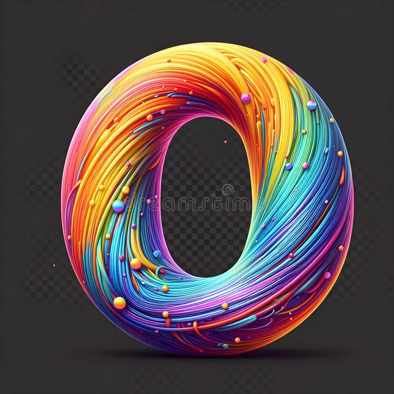 Vibrant Spectrum of Colors Forming a 3D Letter G on Transparent ...