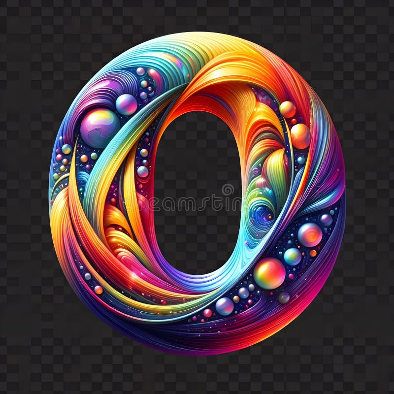 Vibrant Spectrum of Colors Forming a 3D Letter G on Transparent ...