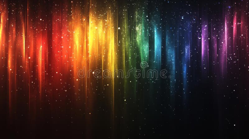 Vibrant Spectrum of Colors and Light Beams Generative AI Stock ...