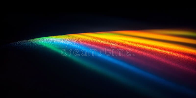 Vibrant Spectrum of Colors Refracted on a Textured Surface Against a ...